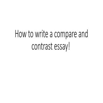compare and contrast paragraphs powerpoint slides | PPT