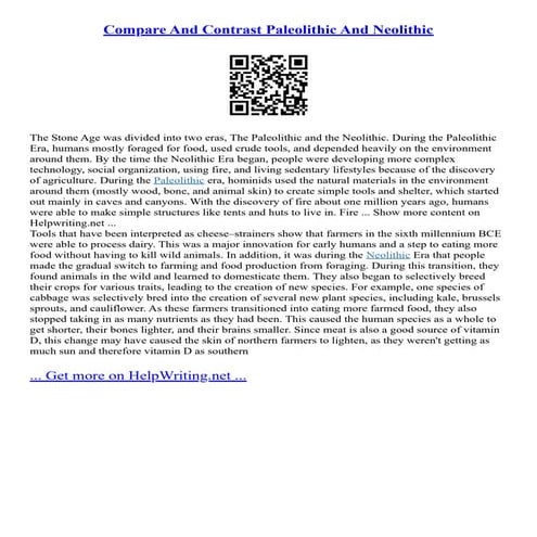 Ppt Neolithic Vs Paleolithic Comparison Posters