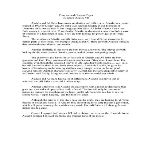 Compare and contrast paper | DOC