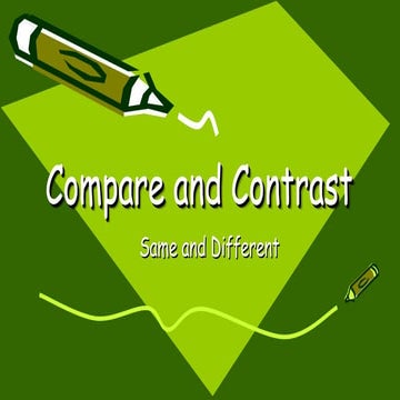 Compare and contrast_ppt | PPT