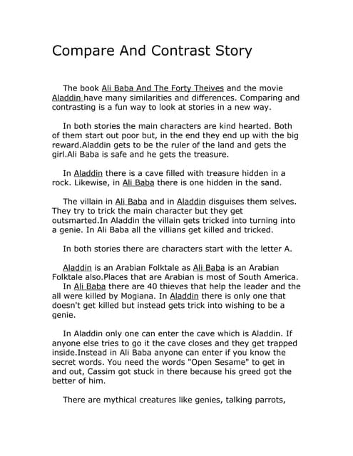 Compare and contrast paper | PDF