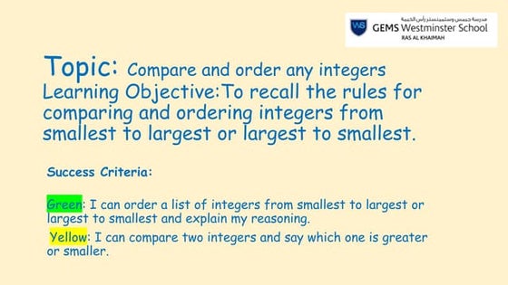 Ordering and Comparing Numbers (Math 4) | PPTX