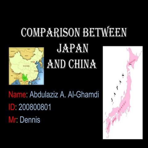 Compare between japan & china | PPT