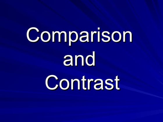Write A Compare And Contrast Essay | PDF | Educational Assessment ...