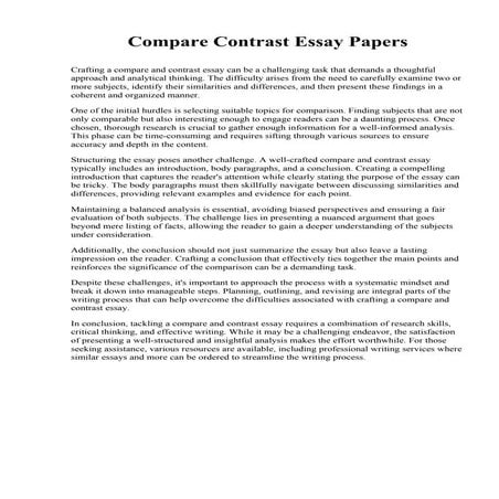 Compare Contrast Essay Papers.pdf