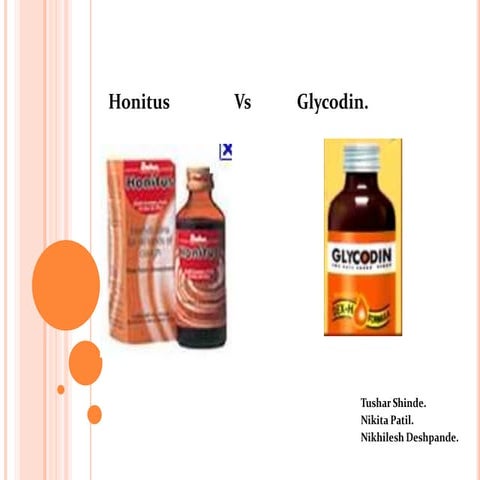 Compare glycodin and honitus commercials | PPT
