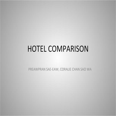 Compare hotel | PPT