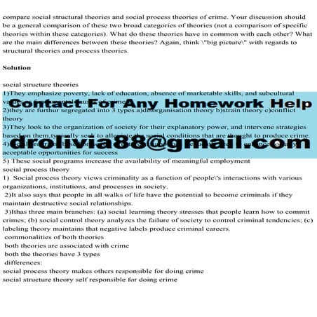 compare social structural theories and social process theories of cr.pdf