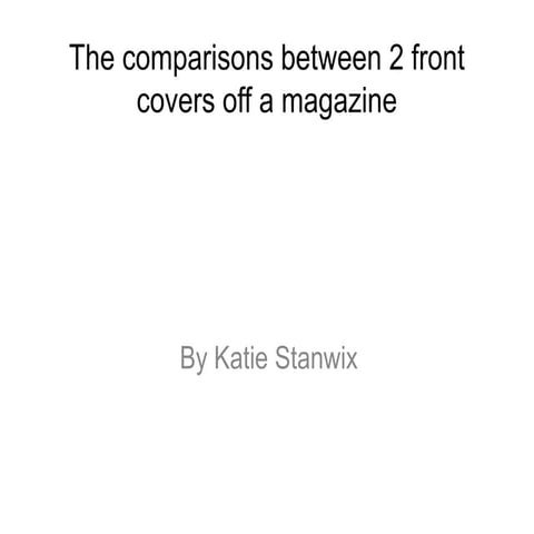Comparing 2 magazine covers | PPTX