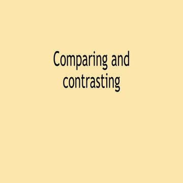 Comparing and contrasting English grammar | PPT