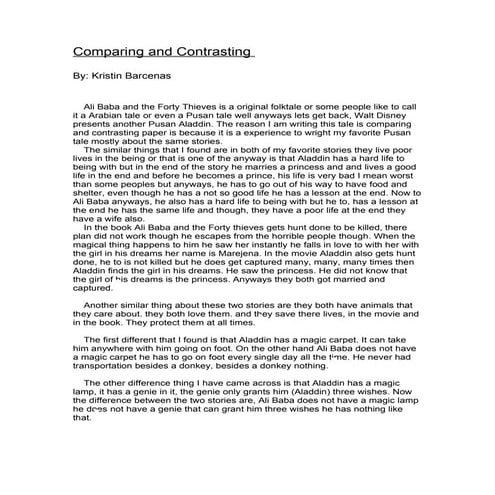 Compare and contrast | DOC