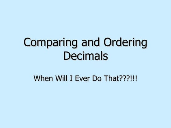 Reading and Writing decimals | PPT