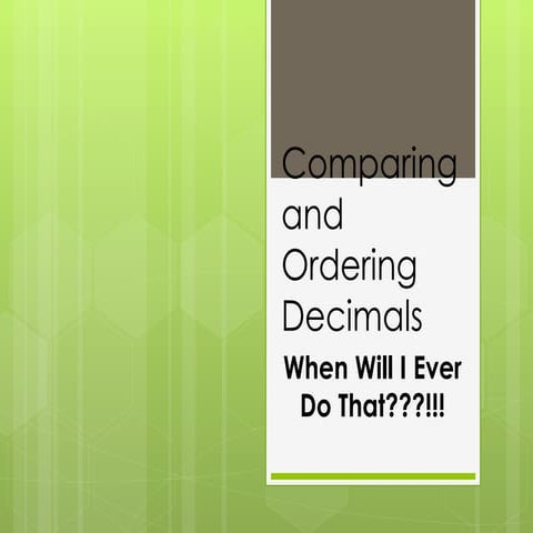 Comparing and ordering_decimals2 | PPT | Food Industry | Industries