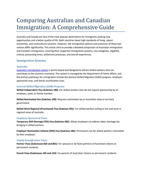 Immigration To Australia | PPT | Australia and Oceania Travel | Travel ...