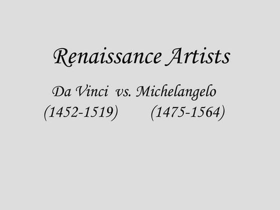 Leonardo da Vinci- Powerpoint Presentation | PPT