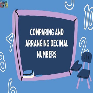 Comparing Decimals to Hundredths Education Presentation in Blue Purple ...