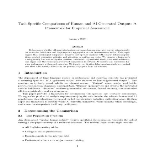 Comparing Human and AI Generated Outputs | PDF