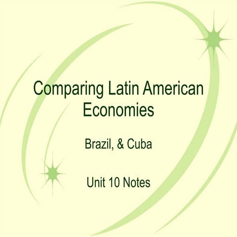 Comparing latin american economies of cuba and brazil | PPT