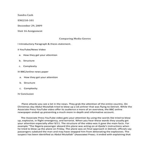 Comparing Media Genres | PDF