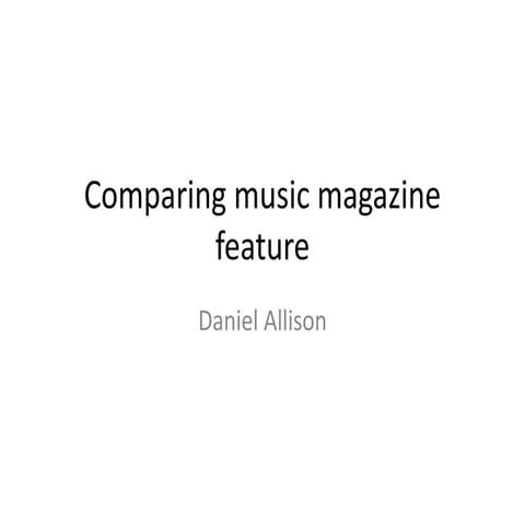 Comparing music magazines | PPT