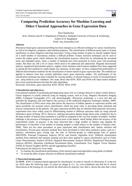 Comparing Prediction Accuracy For Machine Learning And Pdf