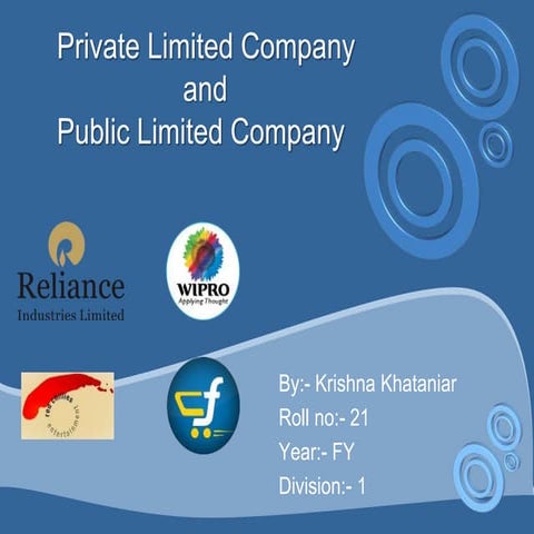 Comparing Private Limited Company and Public Limited Company | PPT