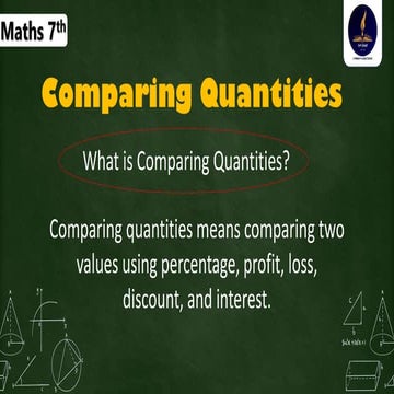 Comparing Quantitites for class 4th and 5th | PDF