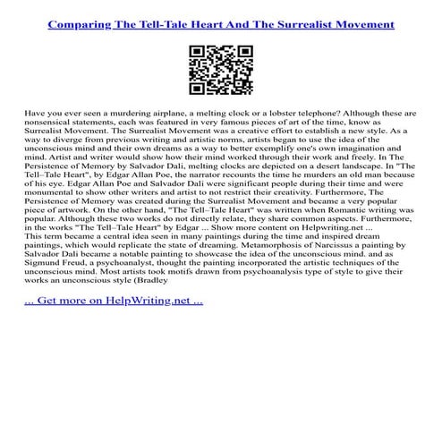 Comparing The Tell-Tale Heart And The Surrealist Movement | PDF