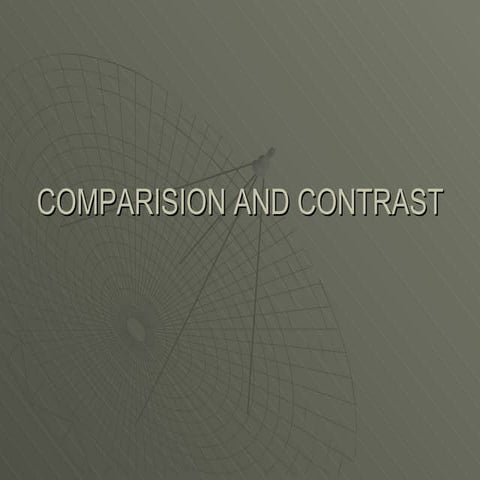 Comparision and contrast | PPS