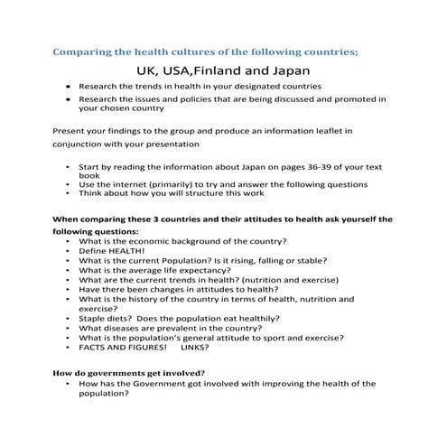 Comparision between countries | DOCX