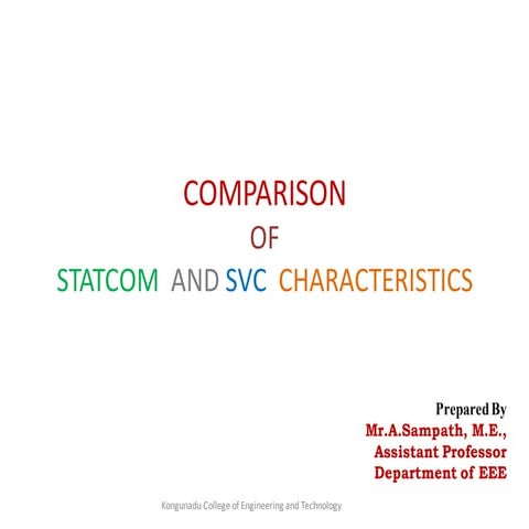 Comparision Of Svc And Statcom Pdf Computer Software And