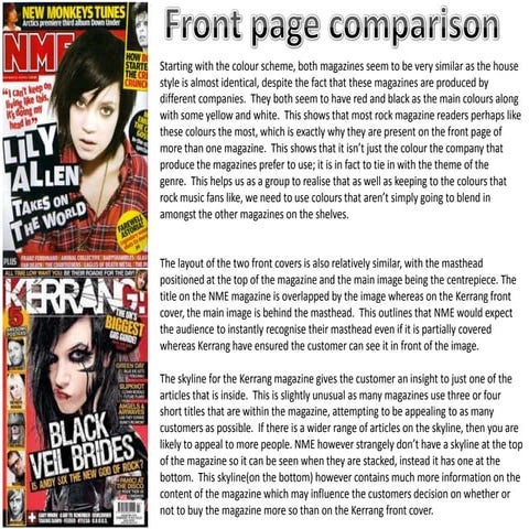 Similarities And Differences Between Different Magazines | PPT