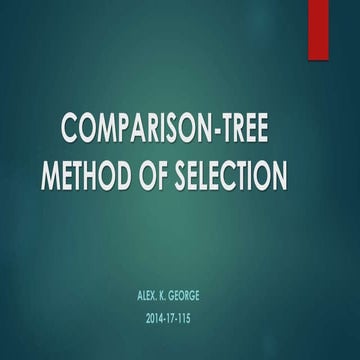 Comparison Tree Method Of Selection Pptx Gardening Home And Garden