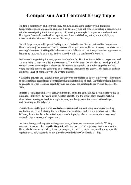 Starting A Compare And Contrast Essay.pdf
