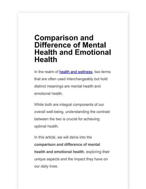 Mental health and how it can be improved | PDF