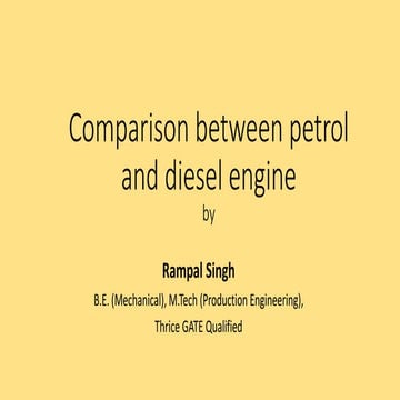 Comparison between petrol and diesel engine | PDF | Automotive