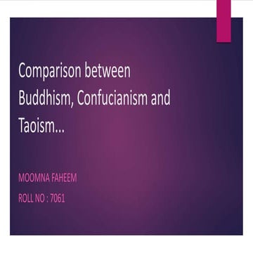 Comparison bt buddhism confucianism & taoism | PPTX
