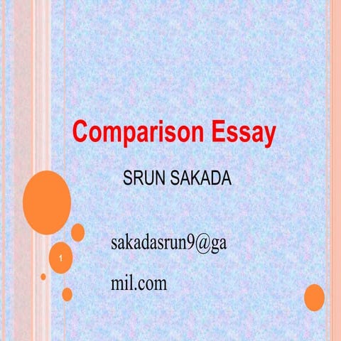 Comparison essay | PPT