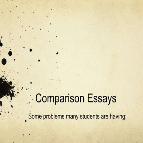 Comparison essay notes | PPT