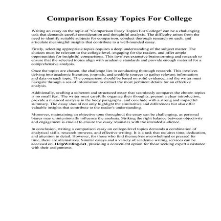Comparison Essay Topics For College.pdf