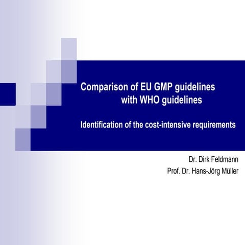 Comparison eu vs who guidelines | PDF