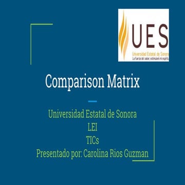 Comparison matrix | PPTX