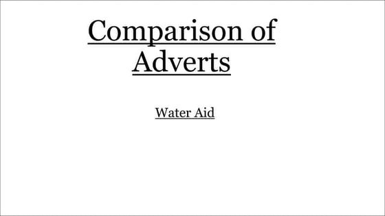 Comparison of adverts | PPT