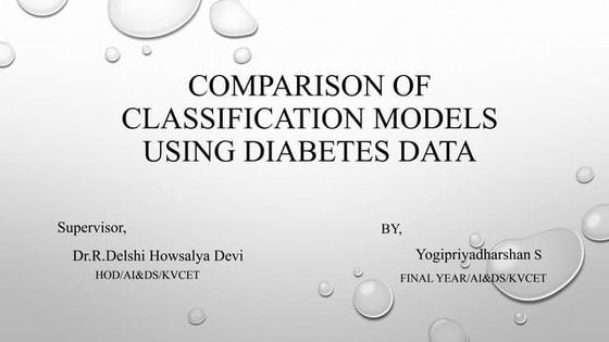 Diabetes Prediction Using Machine Learning Algorithms Pdf