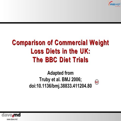 Comparison of commercial weight loss diets in the uk | PPT