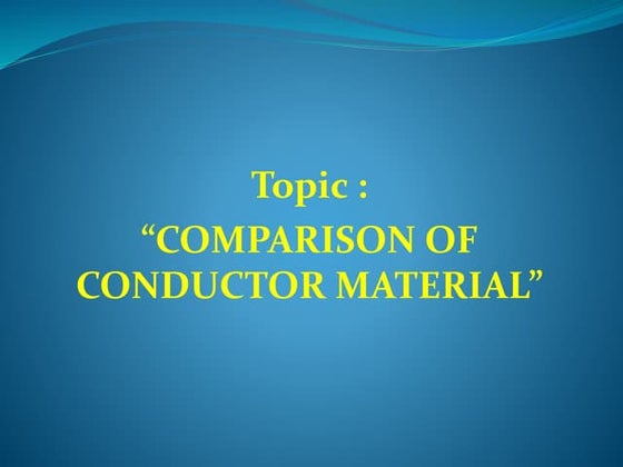 Types of conductor | PPTX