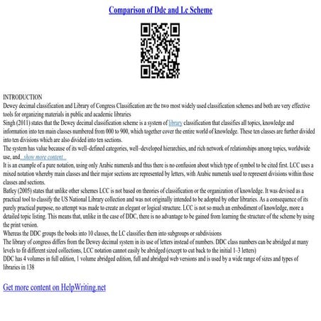 Difference Between Ddc And Lc Classification Scheme - Design Talk