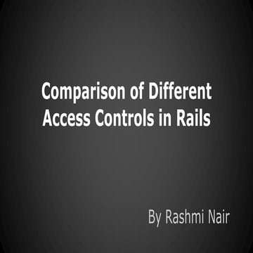 Comparison of different access controls | PPT