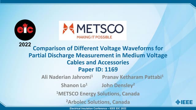 Comparison Of Different Voltage Waveforms For Cable Pd Testing Pdf