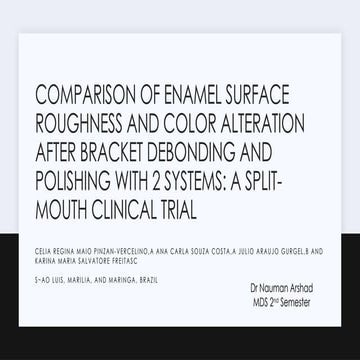 Comparison of enamel surface roughness and color alteration.pptx